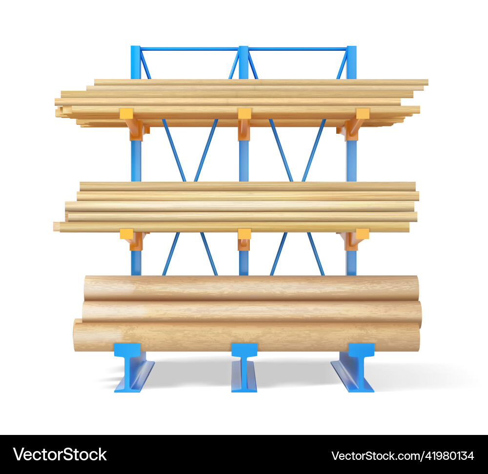 Building Materials Storage Rack Royalty Free Vector Image