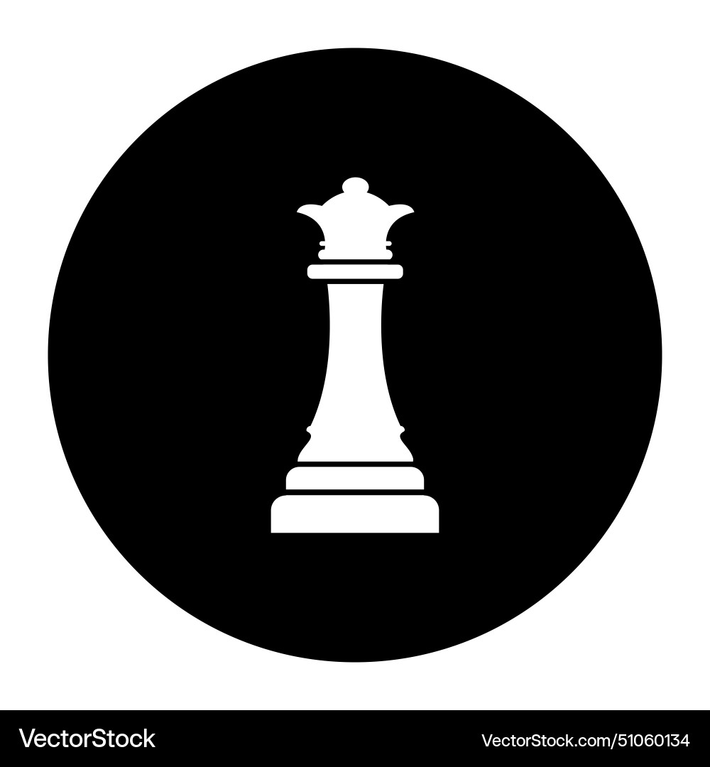 Chess queen logo Royalty Free Vector Image - VectorStock