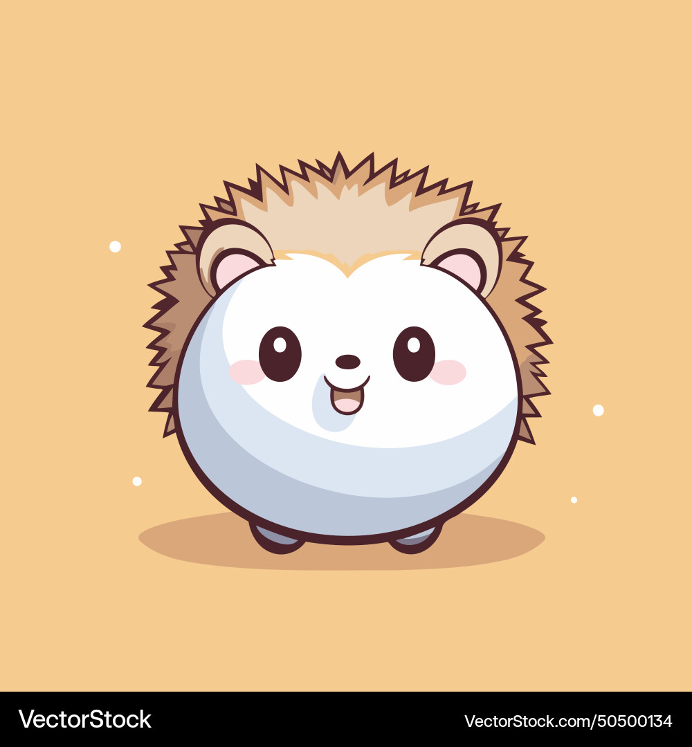 Cute hedgehog cartoon character Royalty Free Vector Image
