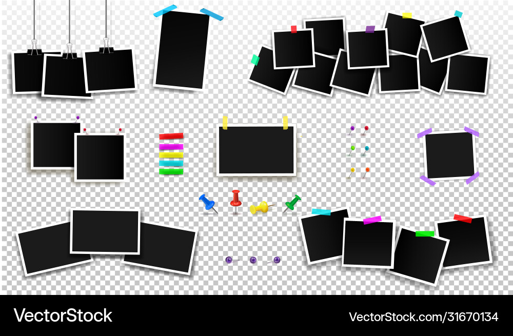 Empty fotos set Royalty Free Vector Image - VectorStock