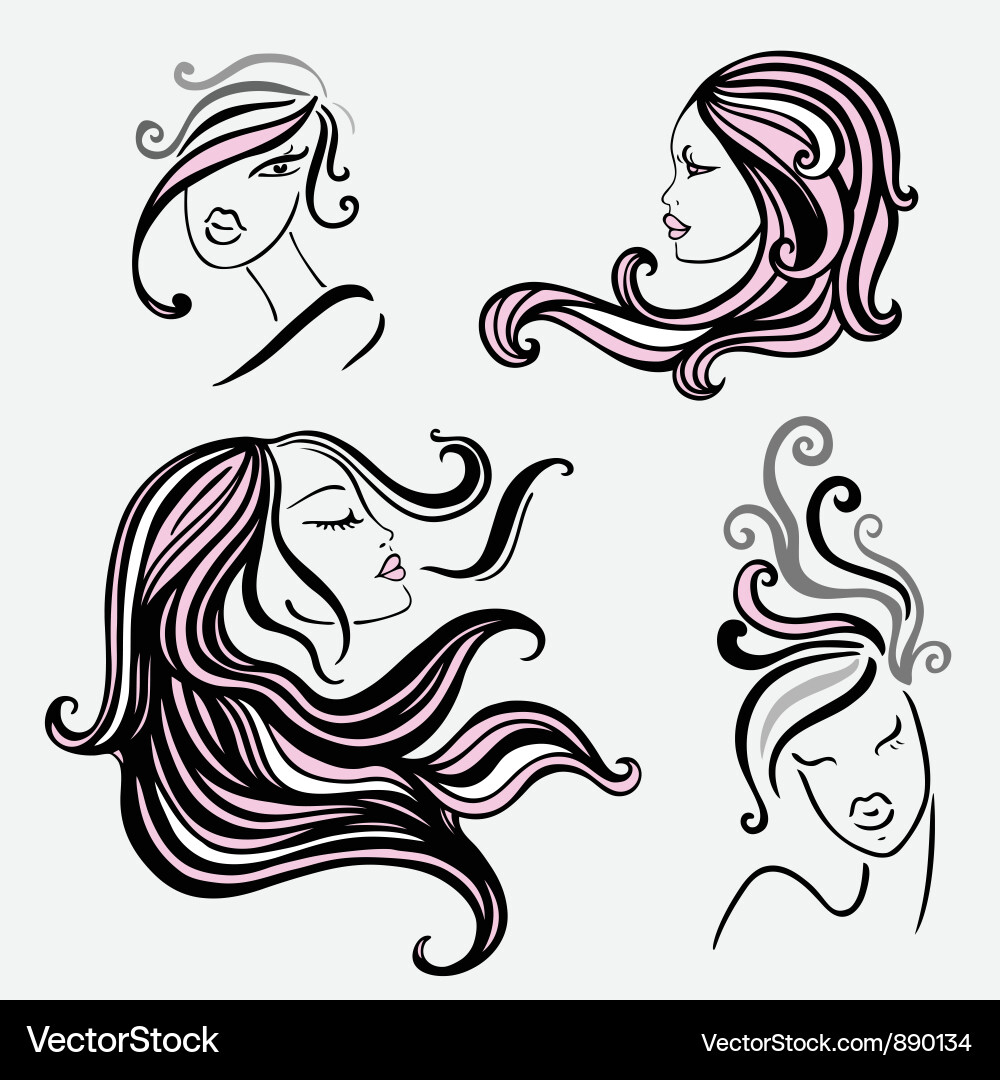 Four beautiful women Royalty Free Vector Image