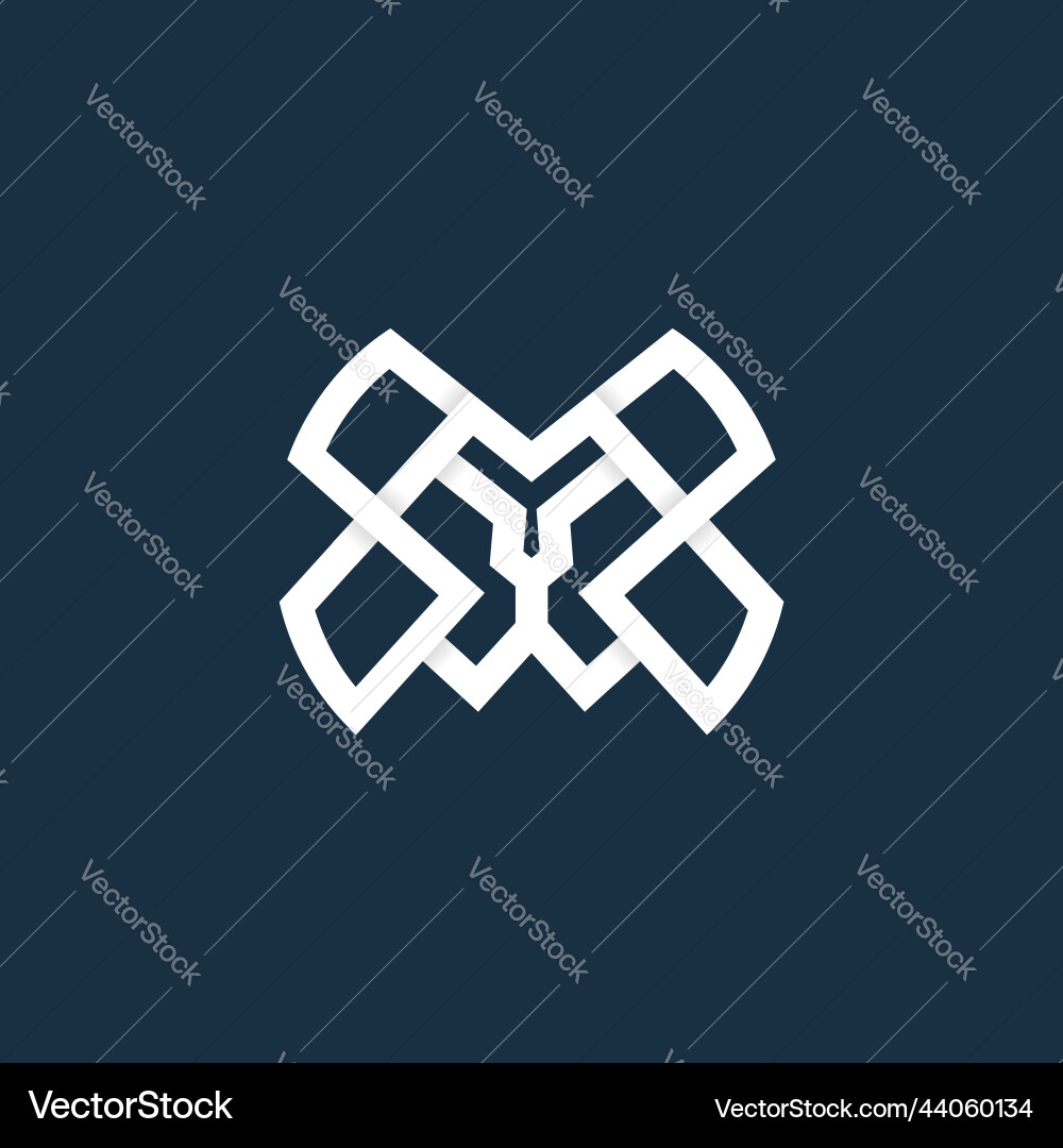 Lion letter x logo in monogram style Royalty Free Vector