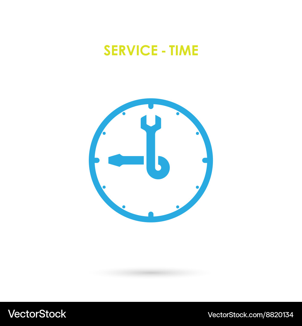 Maintenance and repair time Royalty Free Vector Image