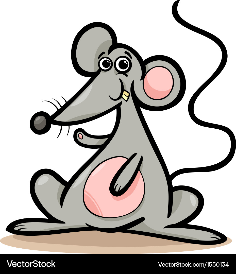 Mouse or rat animal cartoon Royalty Free Vector Image