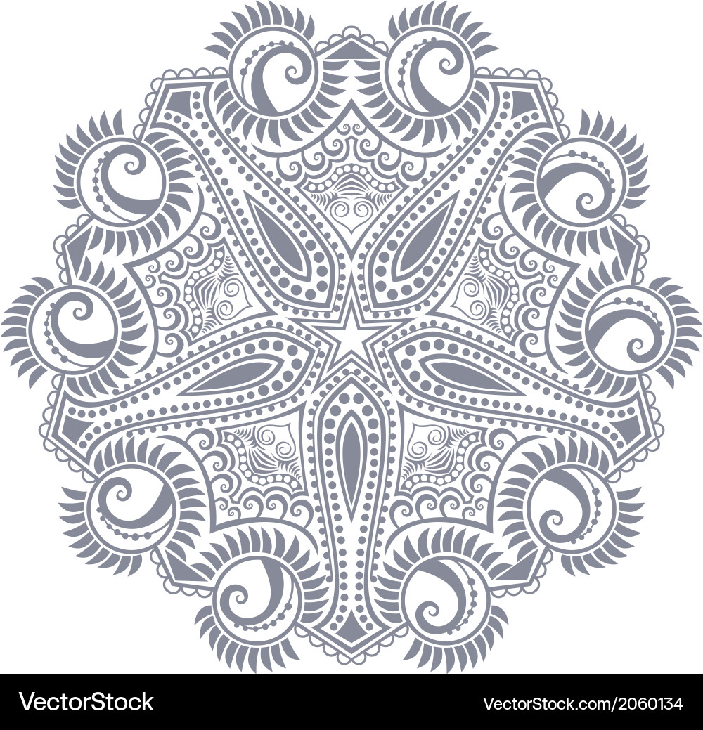 Ornament Runde Spitze Muster Kreis Hintergrund Vektorbild