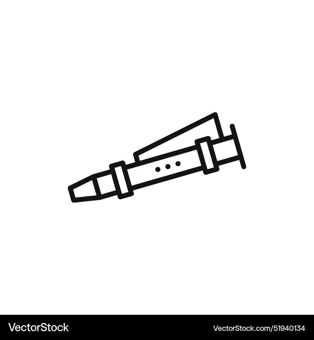 Piccolo icon logo sign outline Royalty Free Vector Image