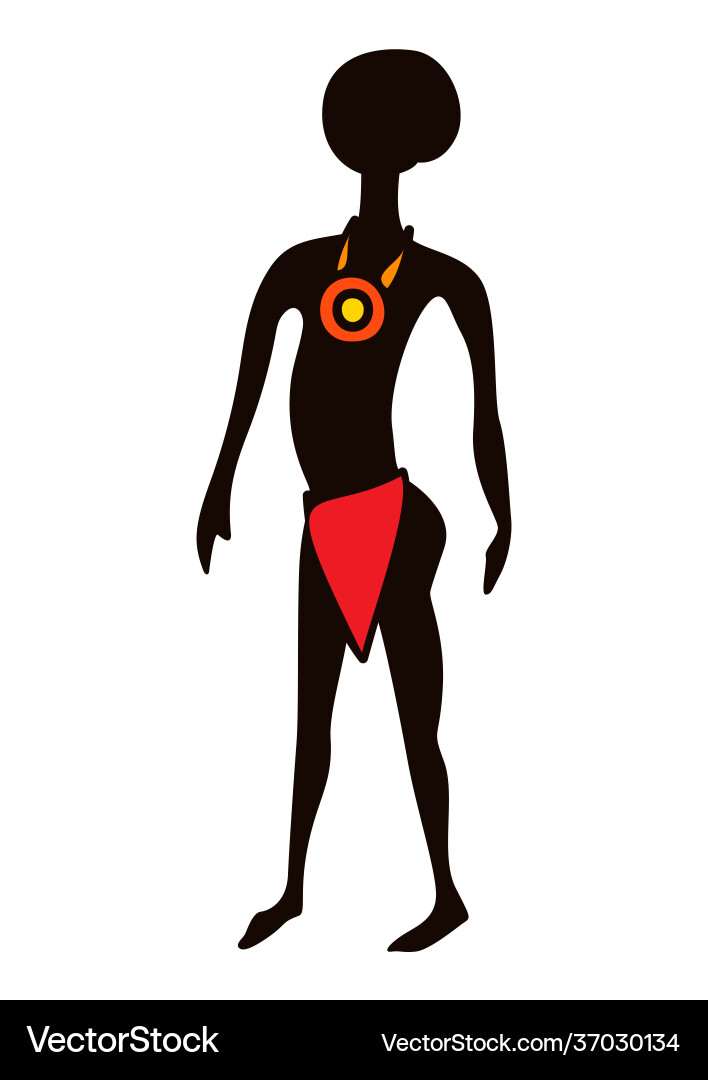 Stylized african child boy Royalty Free Vector Image