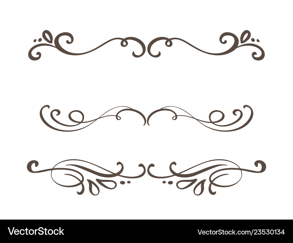 Vintage line elegant dividers Royalty Free Vector Image