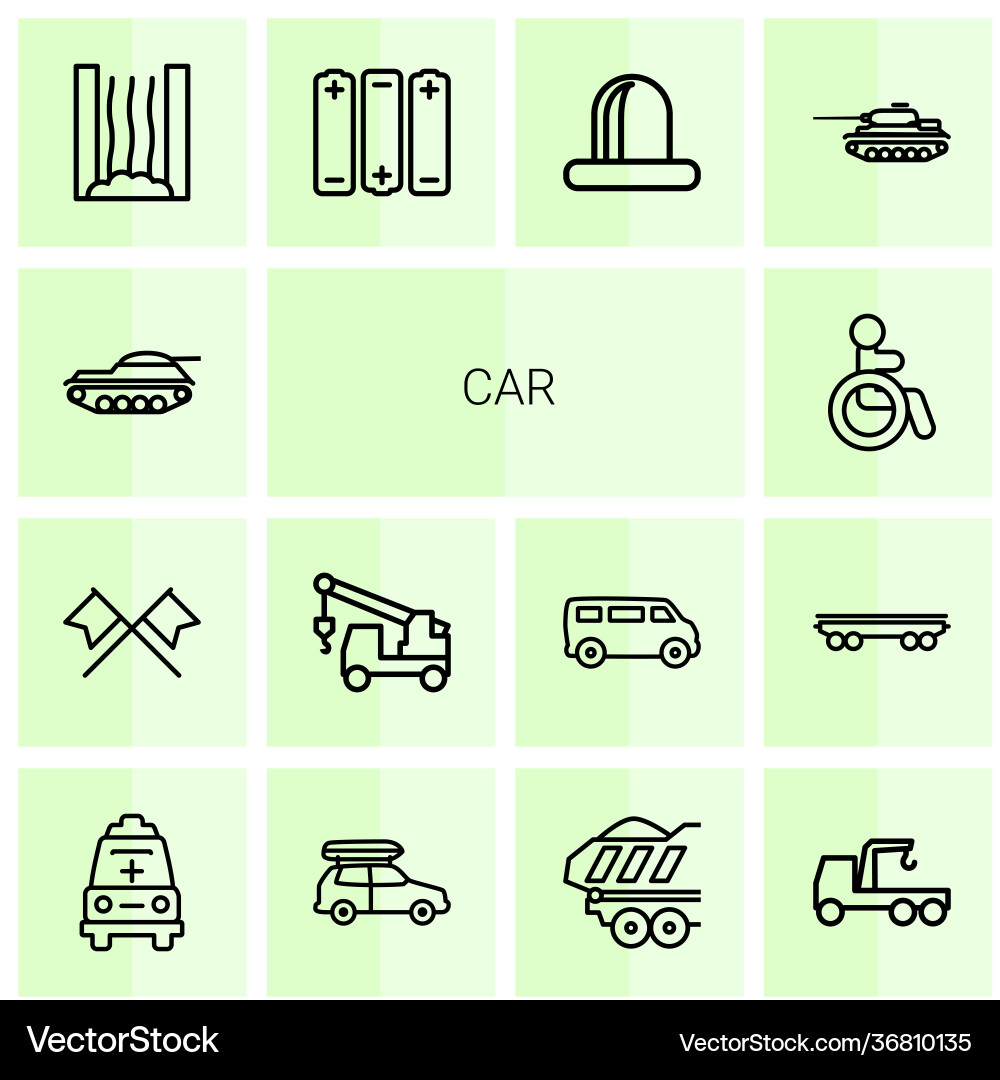 Auto Icons Lizenzfreies Vektorbild - VectorStock