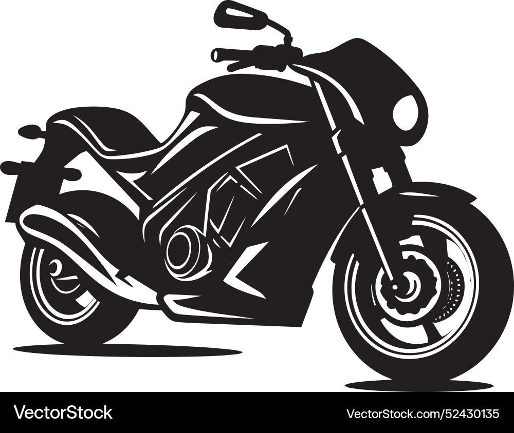 Classic biker bike emblem Royalty Free Vector Image