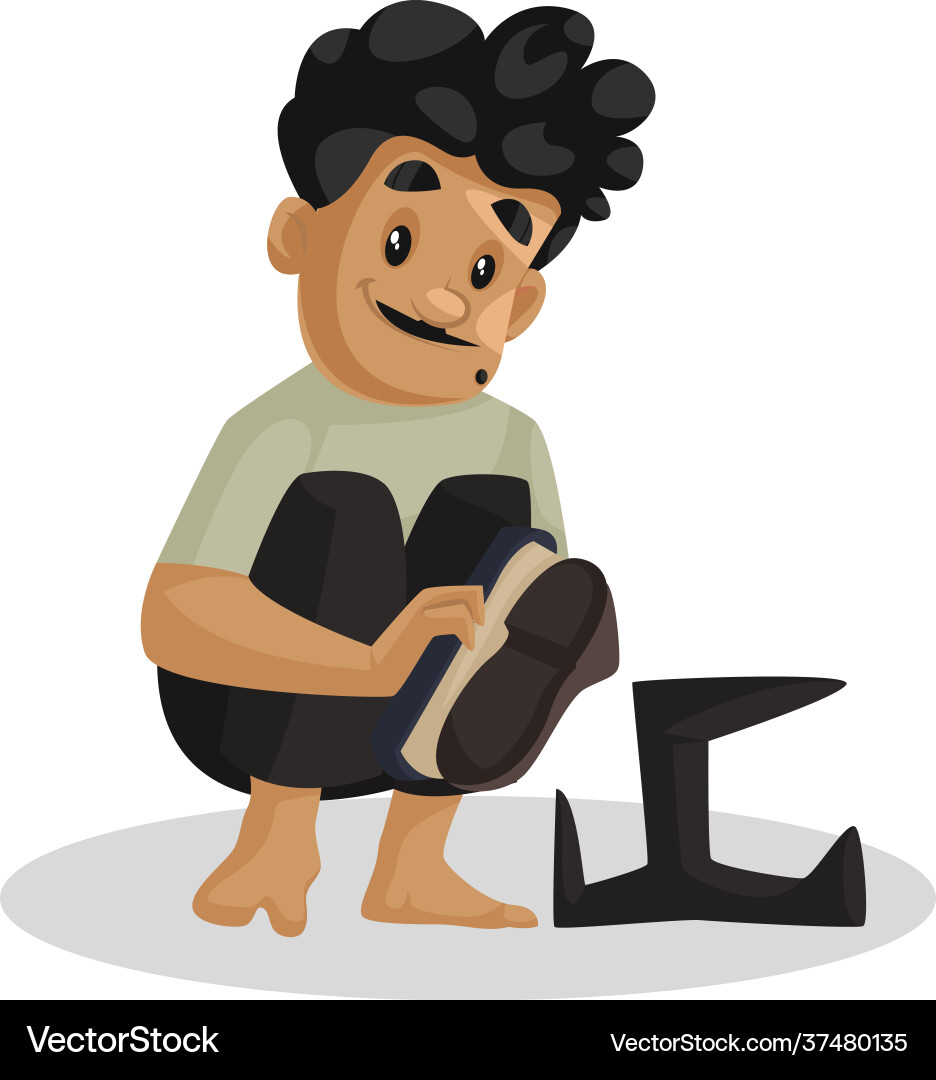 Cobbler cartoon character Royalty Free Vector Image