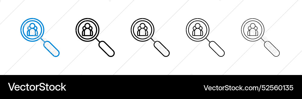 Demographics icon set on white background Vector Image