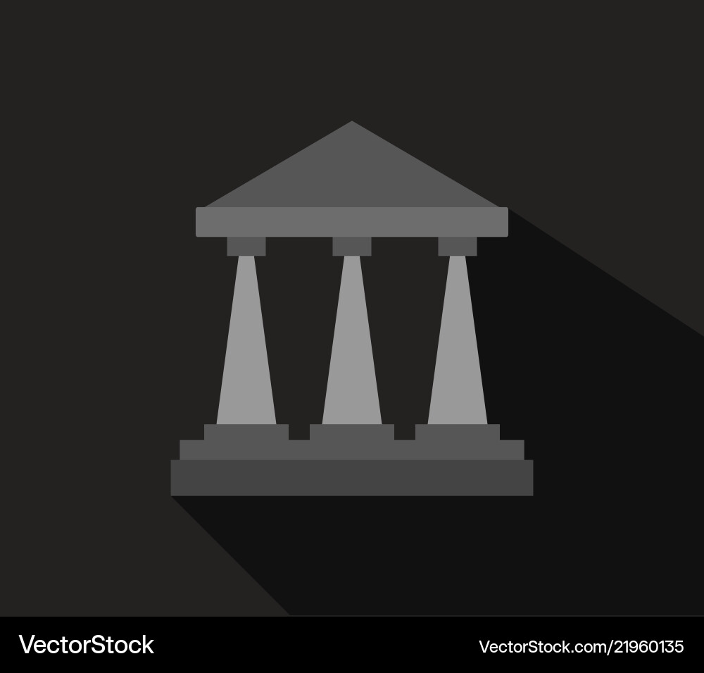 Griechischer Tempel Icon Lizenzfreies Vektorbild