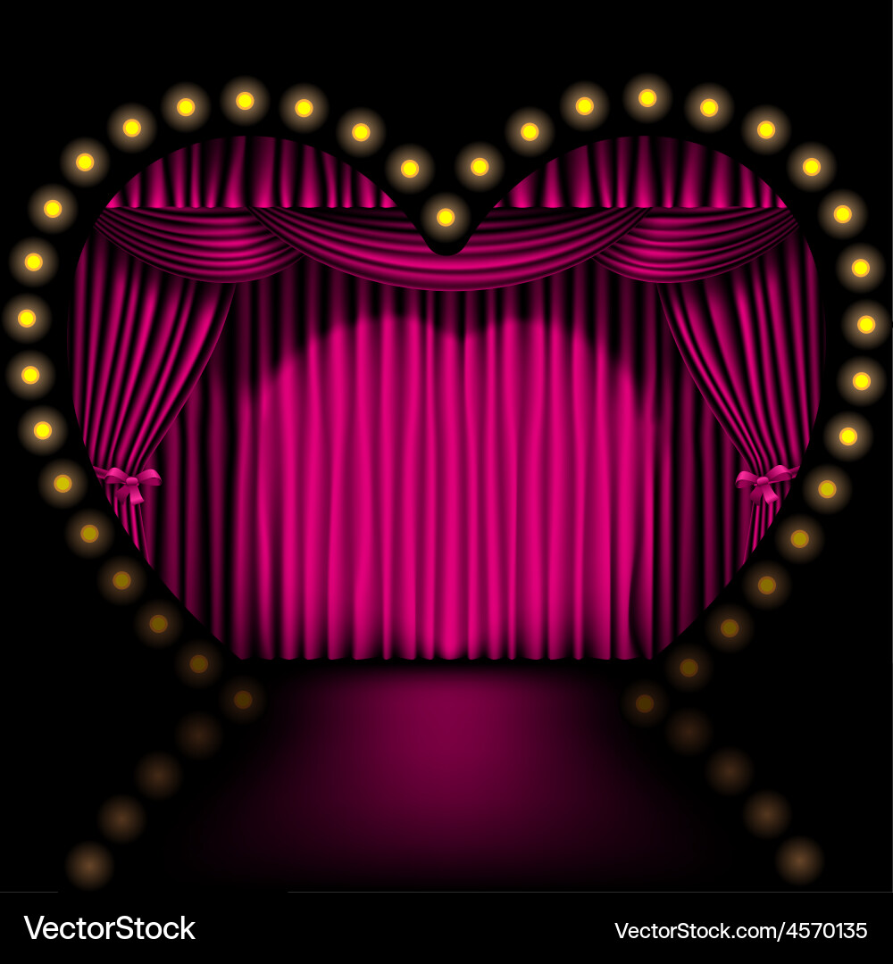 Heart shape stage Royalty Free Vector Image - VectorStock