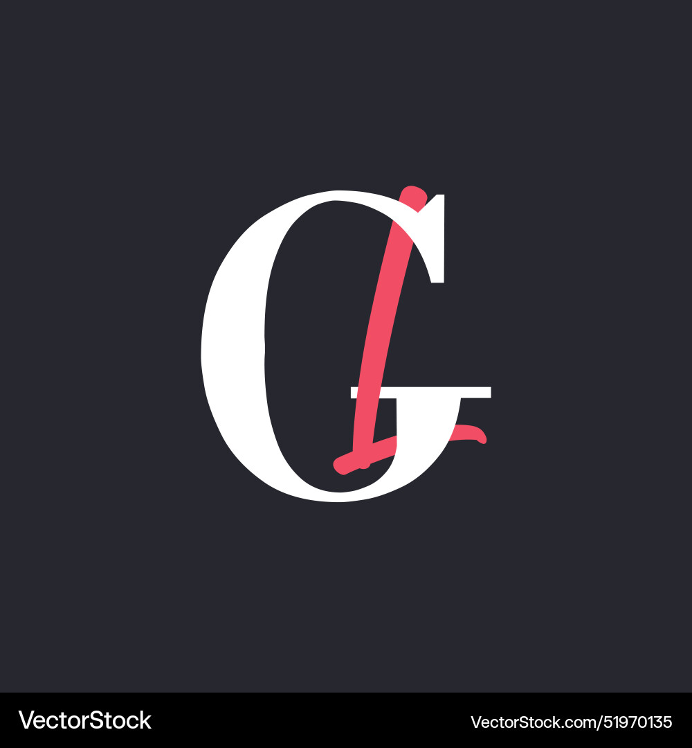 Letter gl logo perfectly blended initials Vector Image