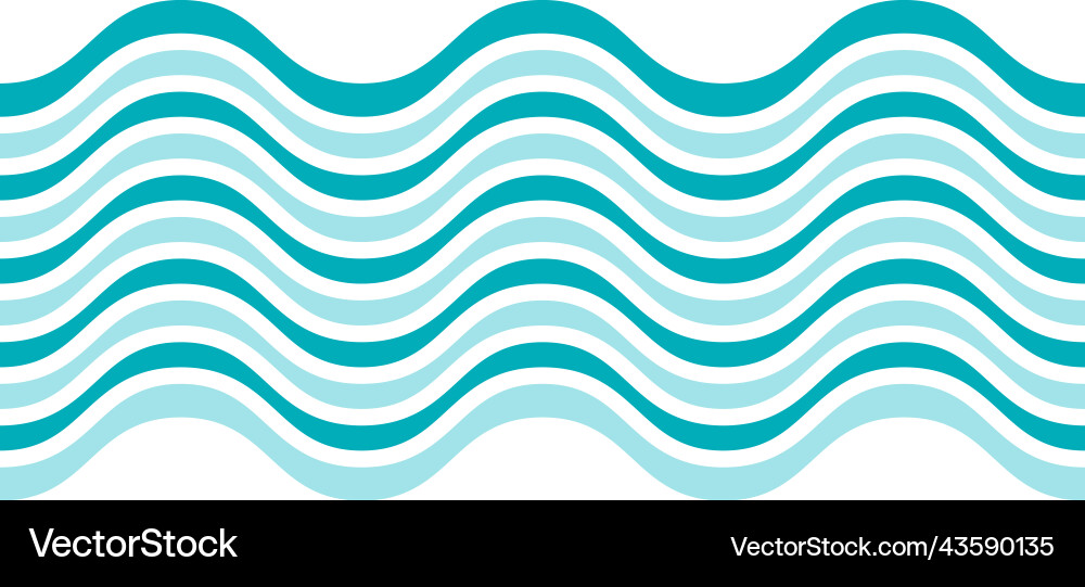 Line waves pattern blue sea water surface Vector Image