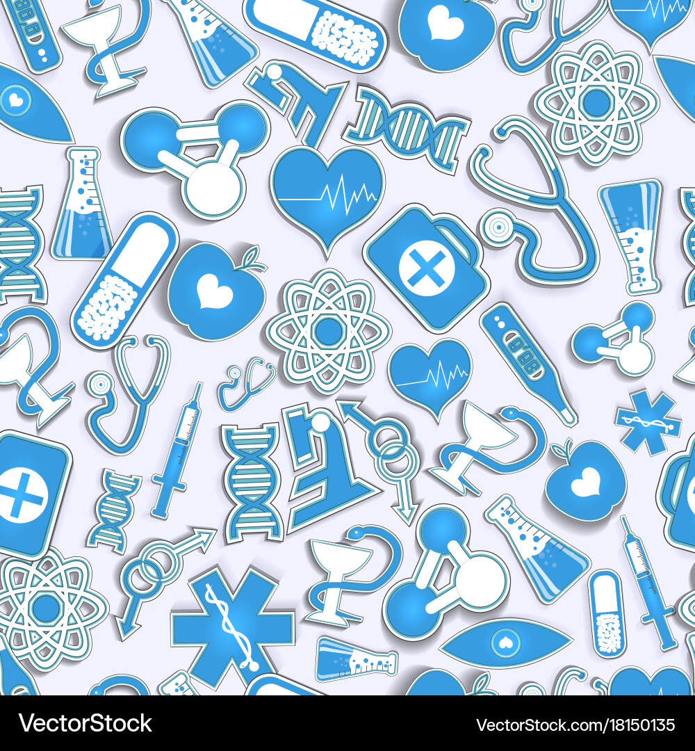 Medical seamless pattern Royalty Free Vector Image