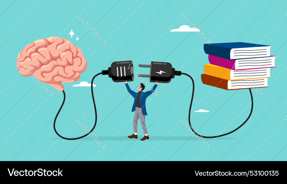 Read books to learn new lessons literature Vector Image
