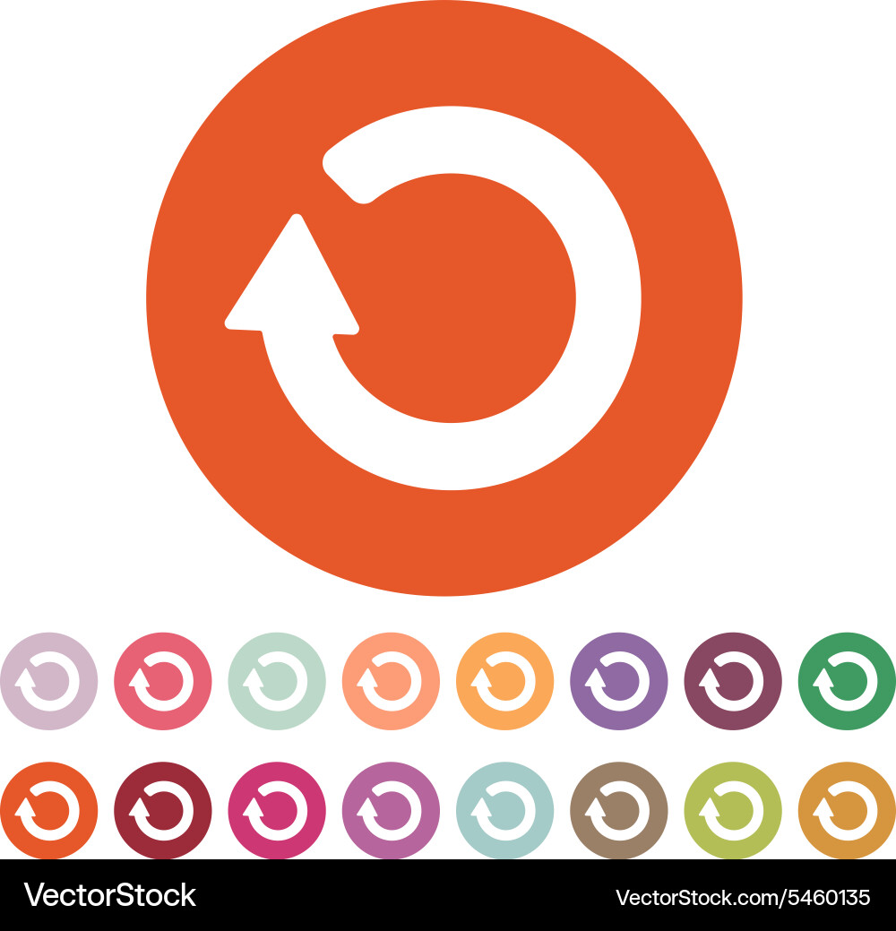 Refresh icon loading symbol flat Royalty Free Vector Image