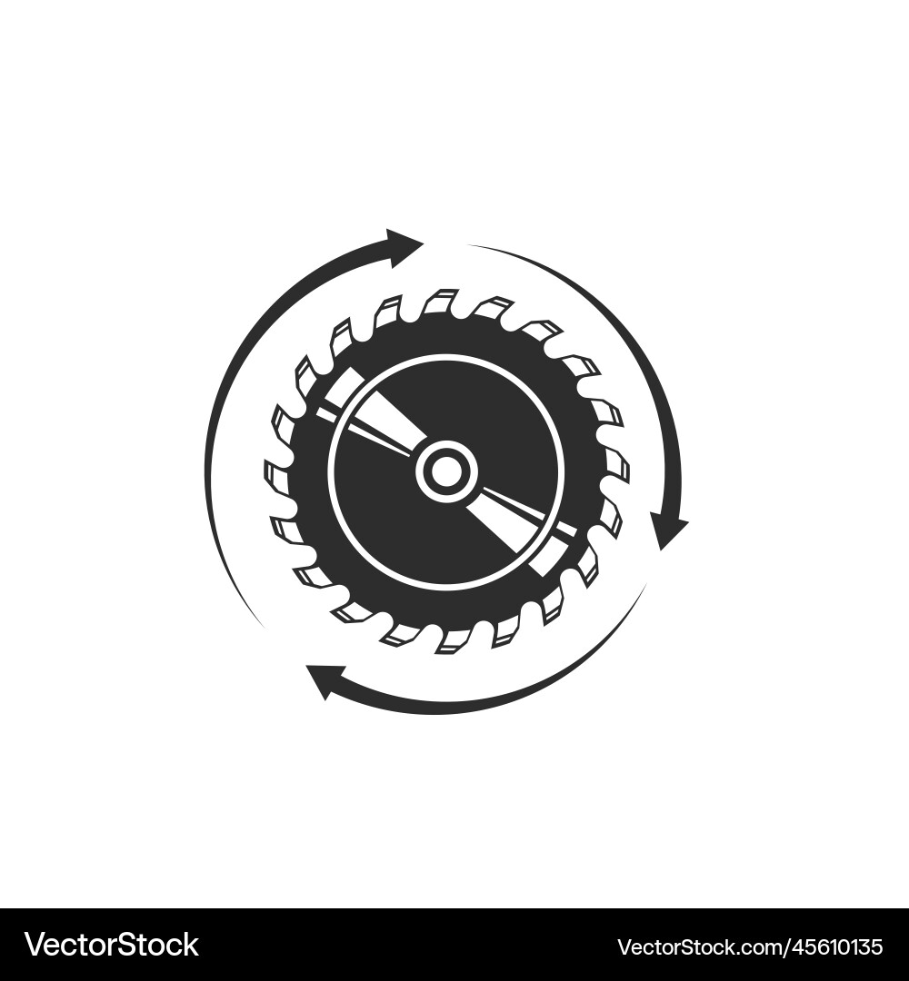 Rotating Circular Saw Blade Royalty Free Vector Image