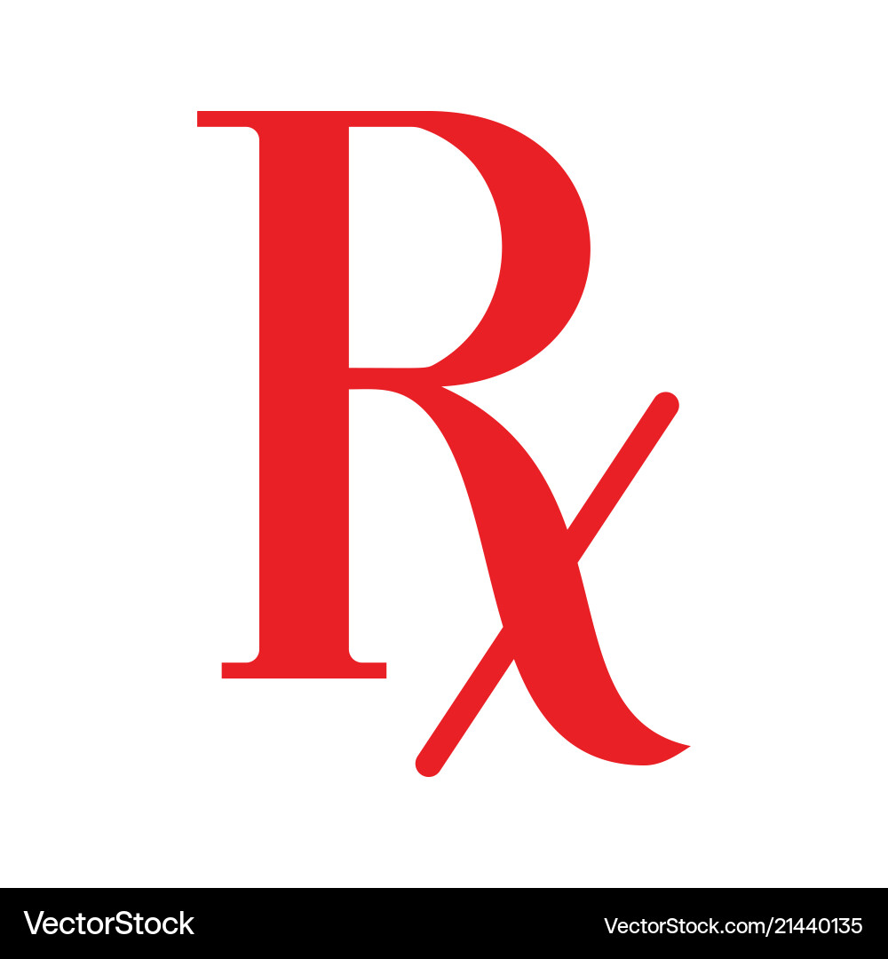 Rx icon Royalty Free Vector Image - VectorStock