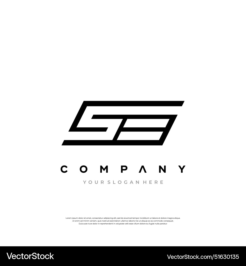 Se company emblem logo Royalty Free Vector Image