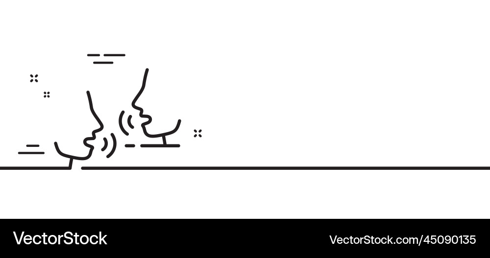 Talk line icon people speak sign Royalty Free Vector Image