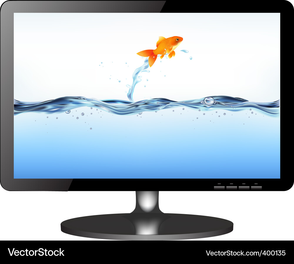 Tv monitor Royalty Free Vector Image - VectorStock