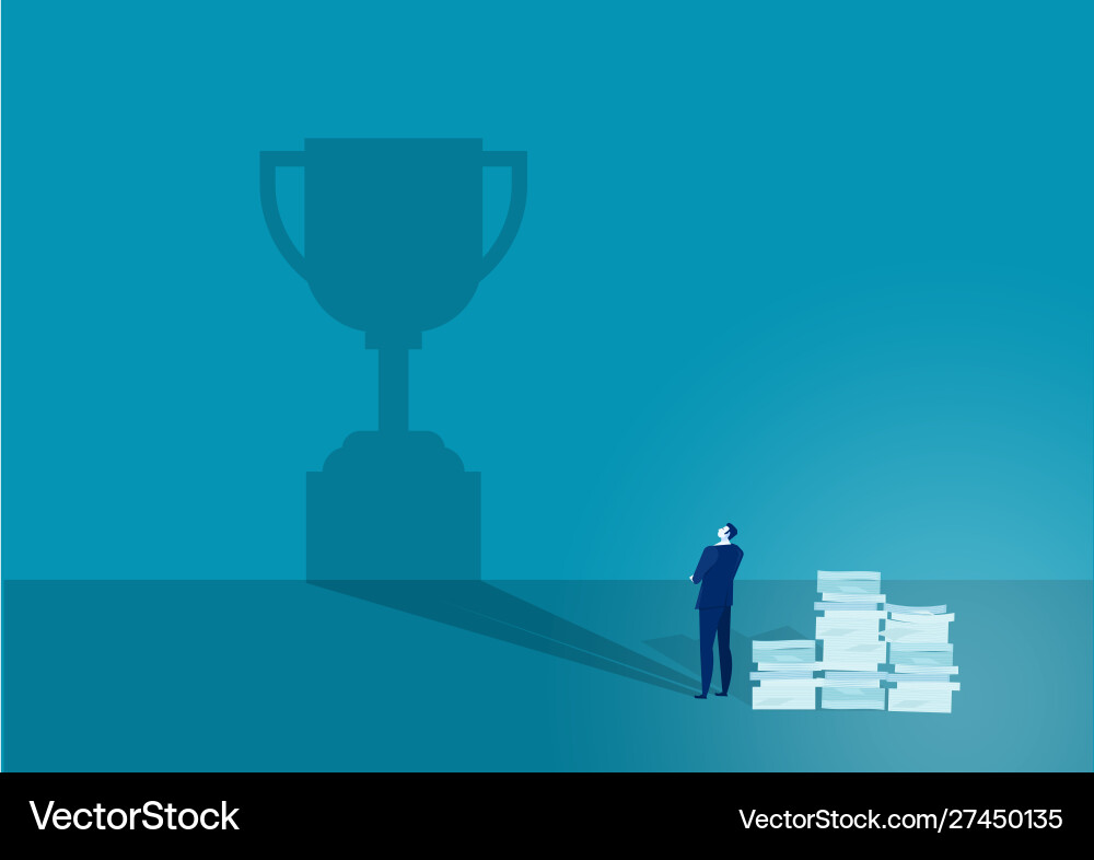 Vision businessman watches his shadow Royalty Free Vector