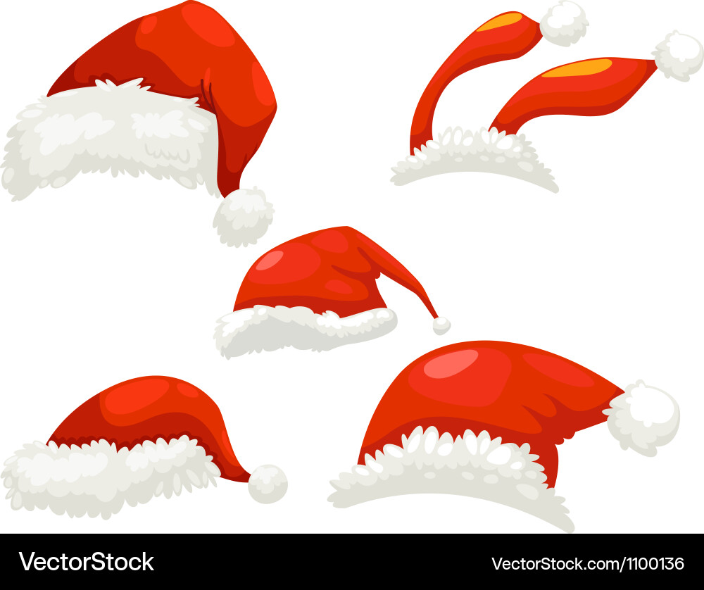 Christmas hat Royalty Free Vector Image - VectorStock