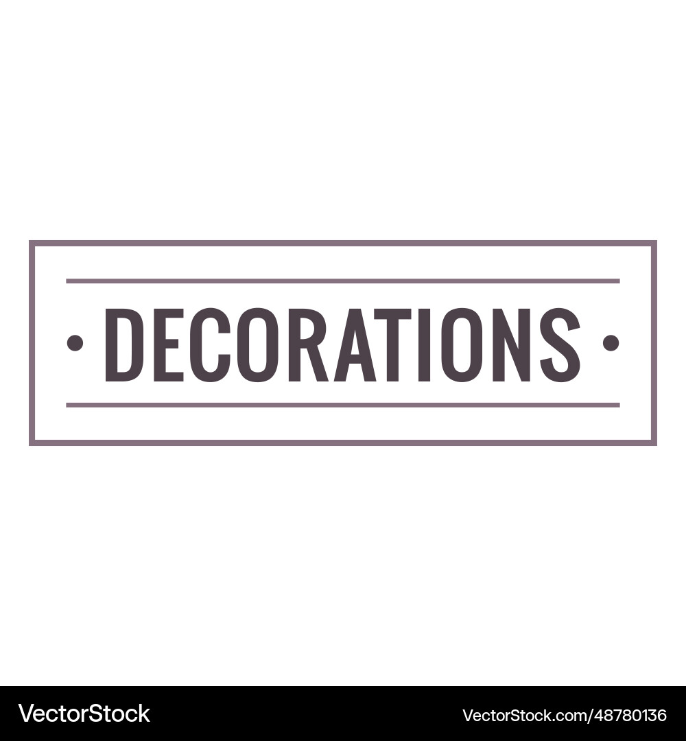 Decorations label stroke Royalty Free Vector Image