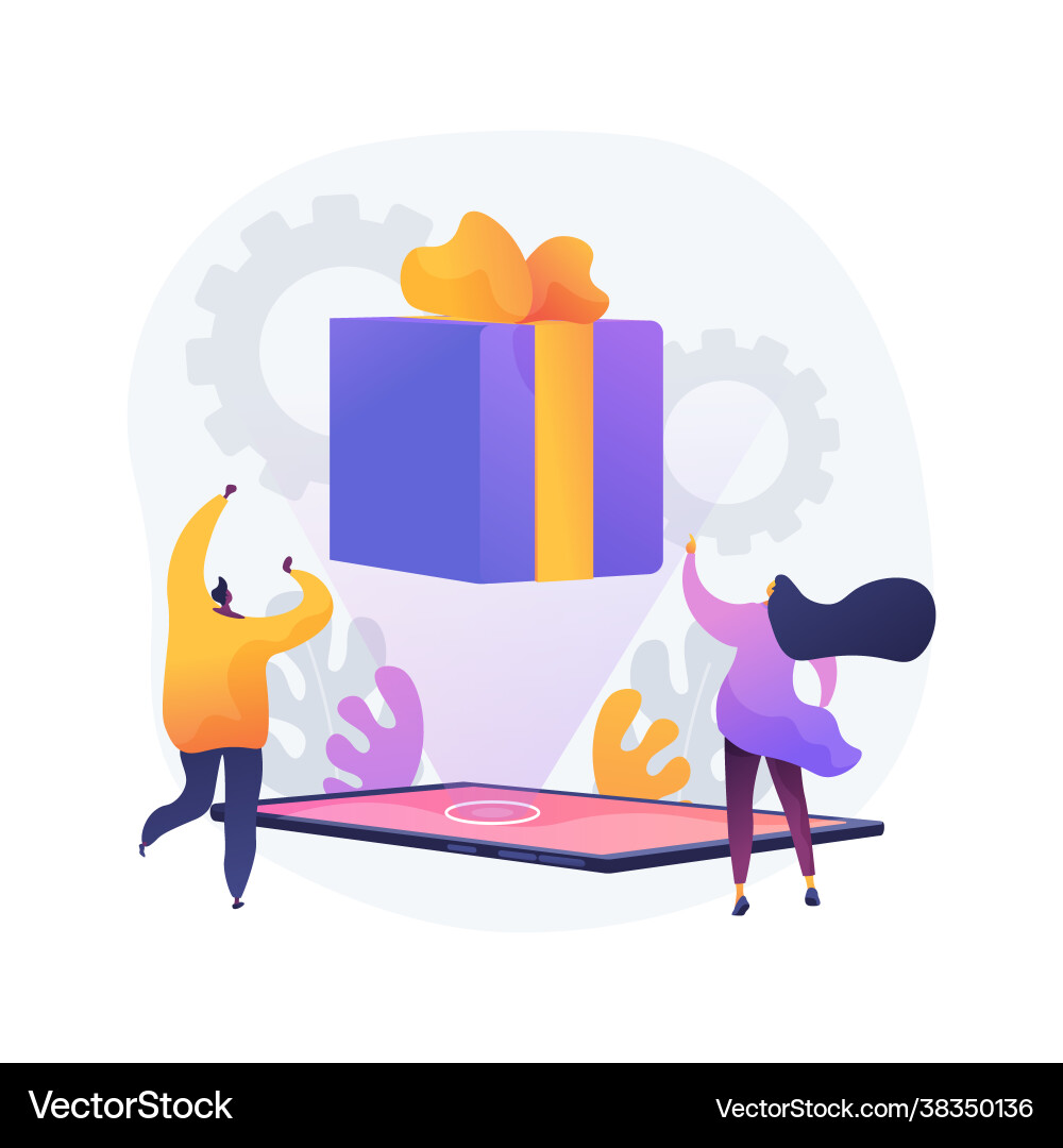 Digital gift card abstract concept Royalty Free Vector Image