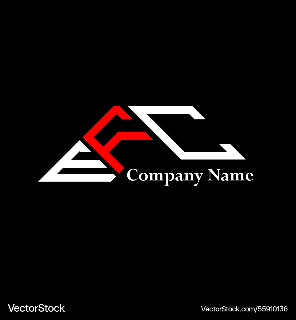 Efc logo design simple and modern Royalty Free Vector Image