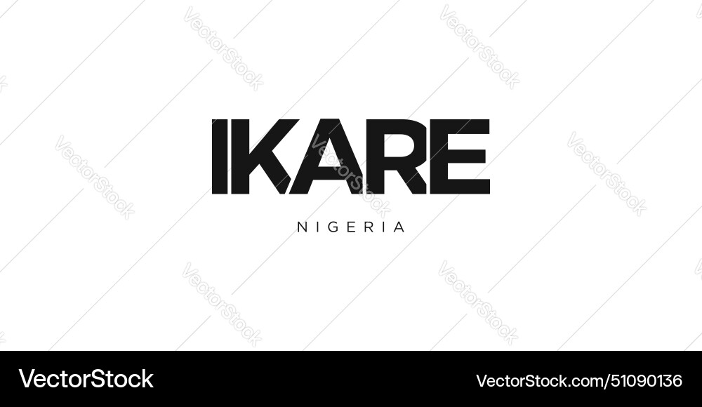 Ikare in the nigeria emblem design features Vector Image