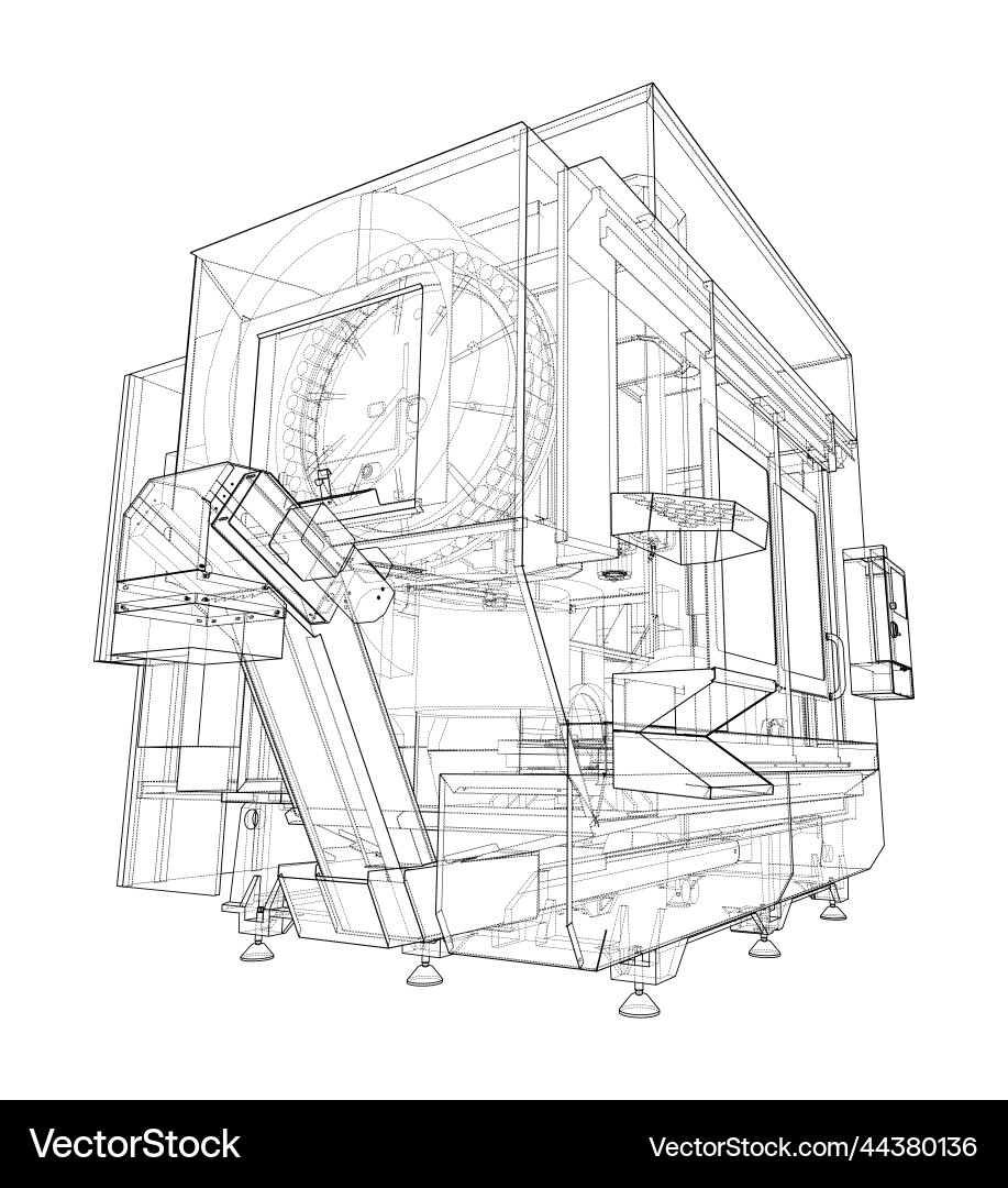 Metalworking cnc milling machine Royalty Free Vector Image