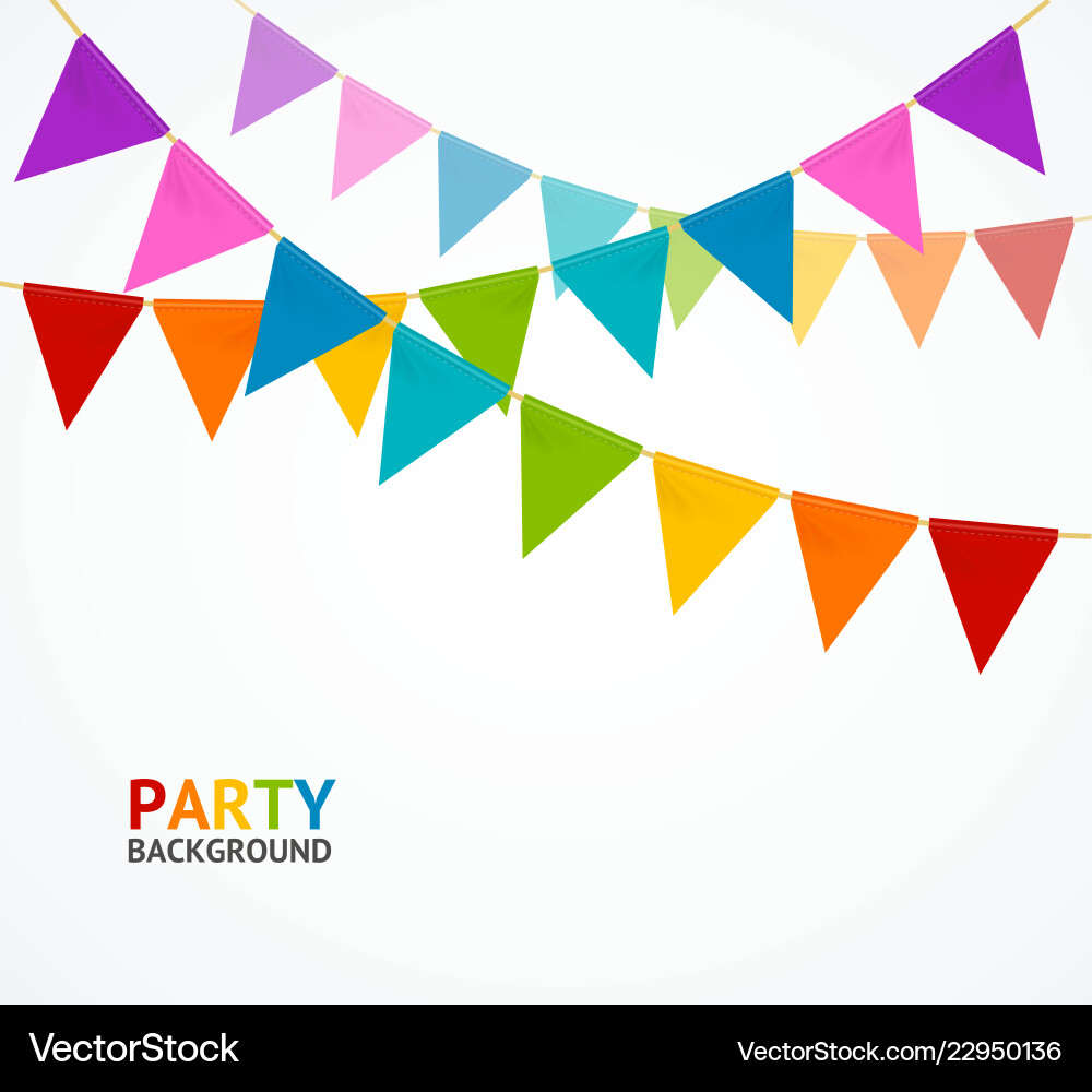 Party Bunting Celebration Banner Royalty Free Vector Image