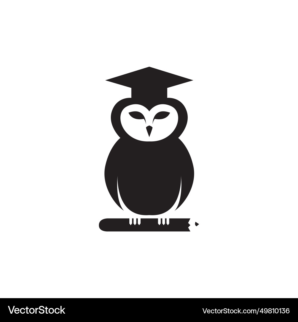 Smart owl logo design Royalty Free Vector Image