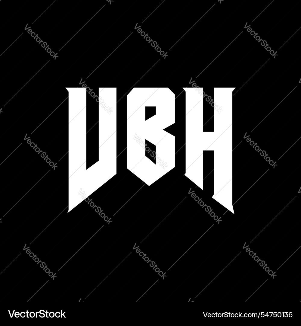 Vbh letter logo design for technology company Vector Image