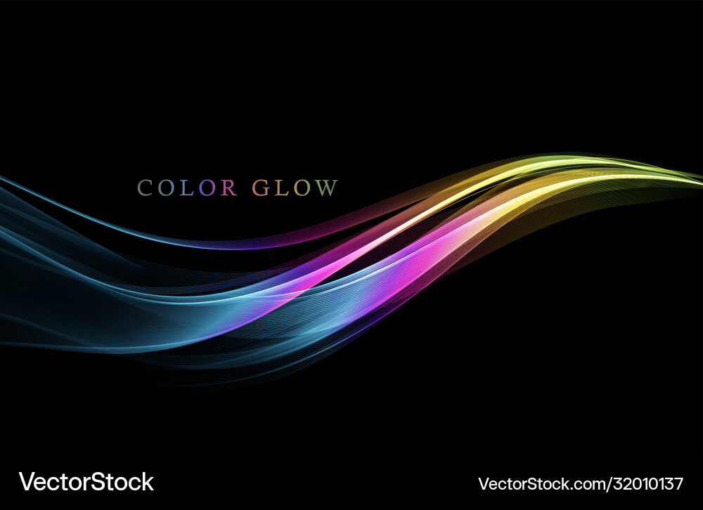 Abstract shiny color spectrum wave design element Vector Image