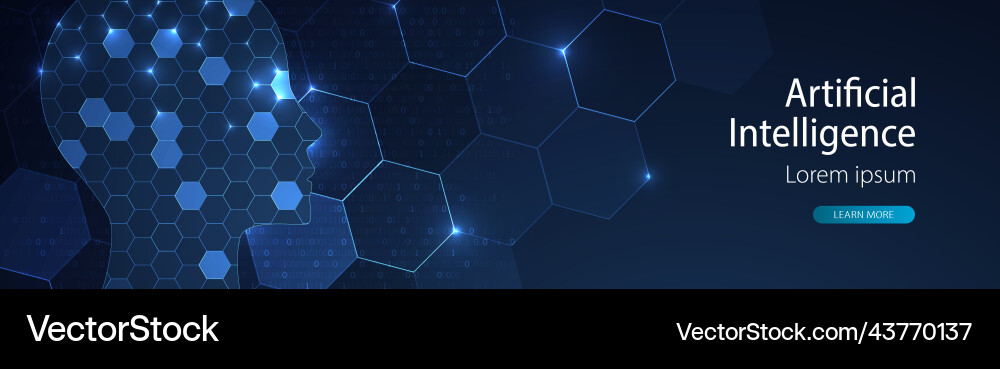 Artificial intelligence ai and big data concept Vector Image