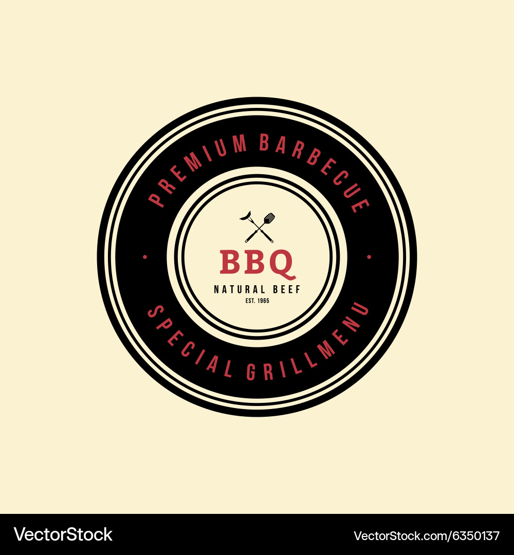 Barbecue Label Lizenzfreies Vektorbild - VectorStock