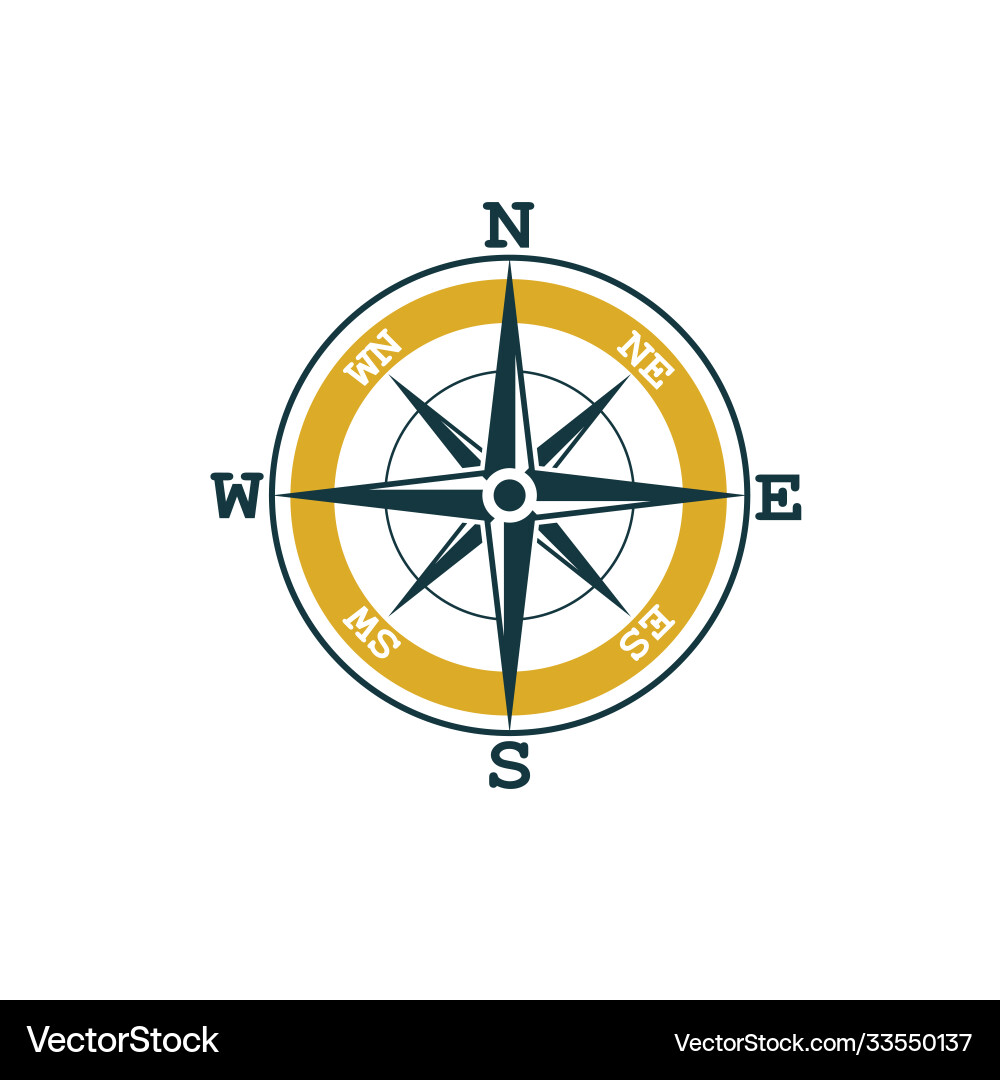 Compass logo template icon Royalty Free Vector Image