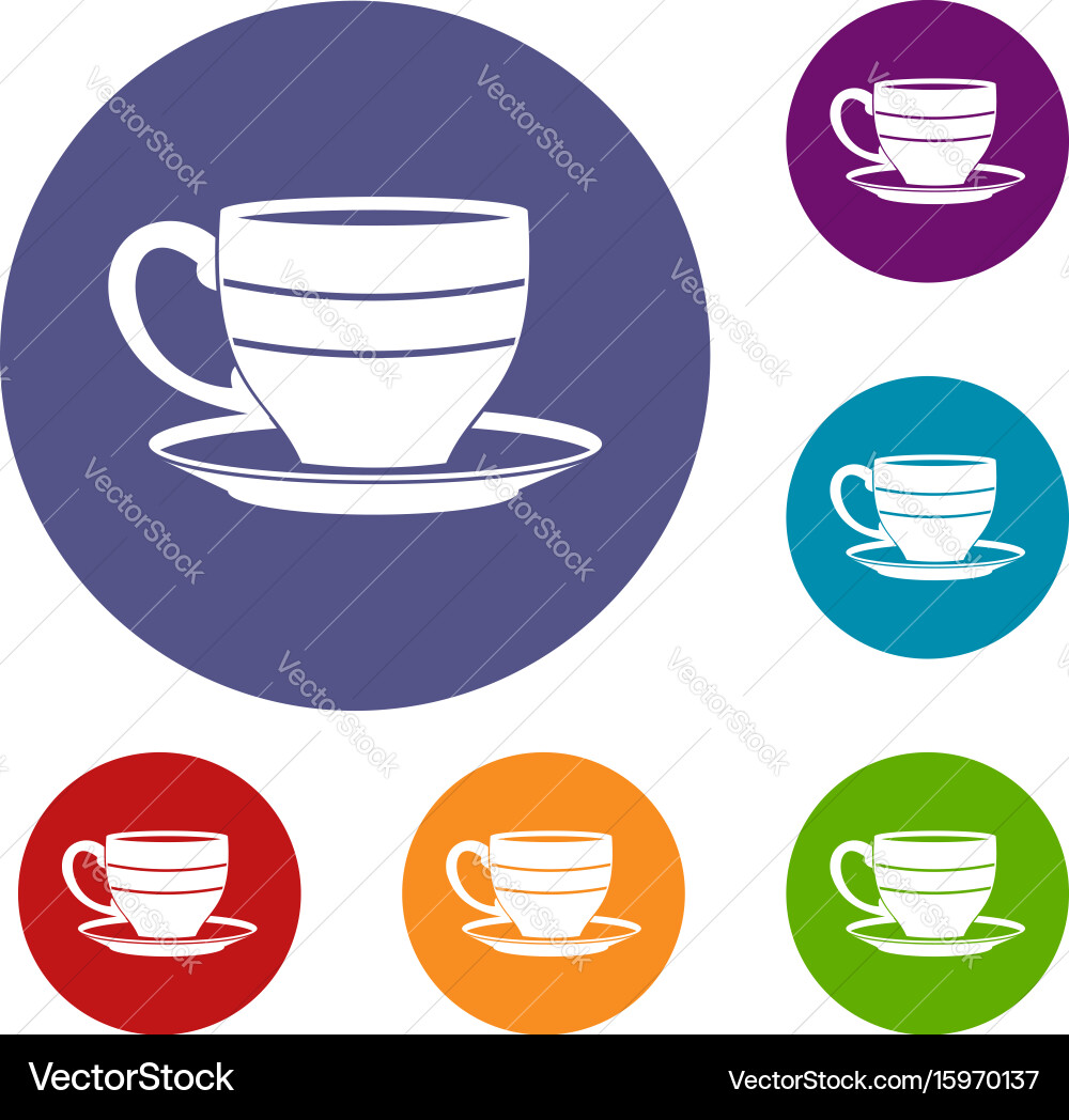 Cup icons set Royalty Free Vector Image - VectorStock