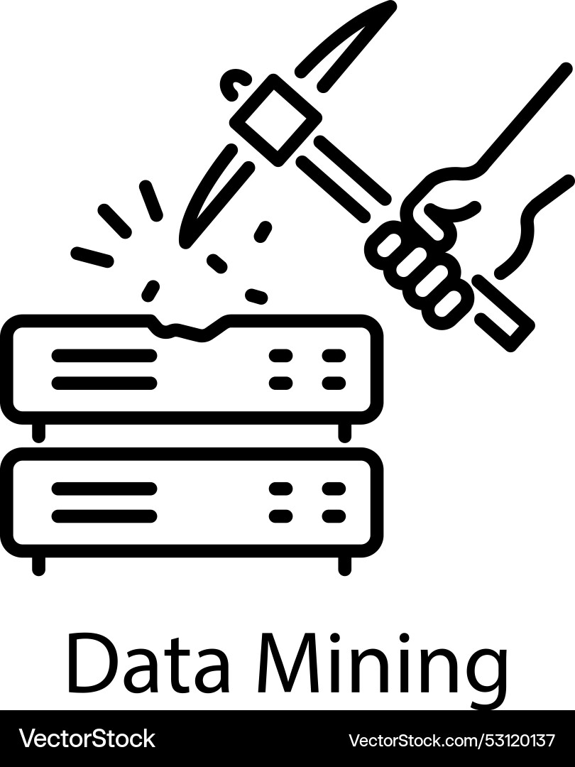 Data mining Royalty Free Vector Image - VectorStock
