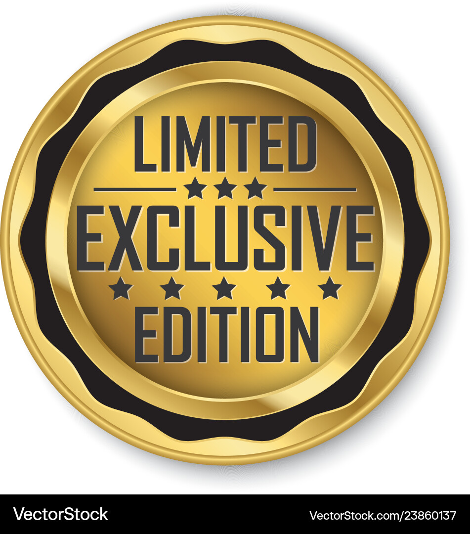 Exclusive limited edition gold label Royalty Free Vector