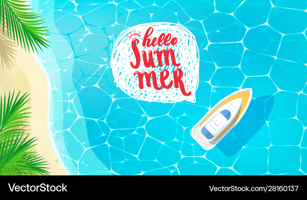 Hello summer background Royalty Free Vector Image