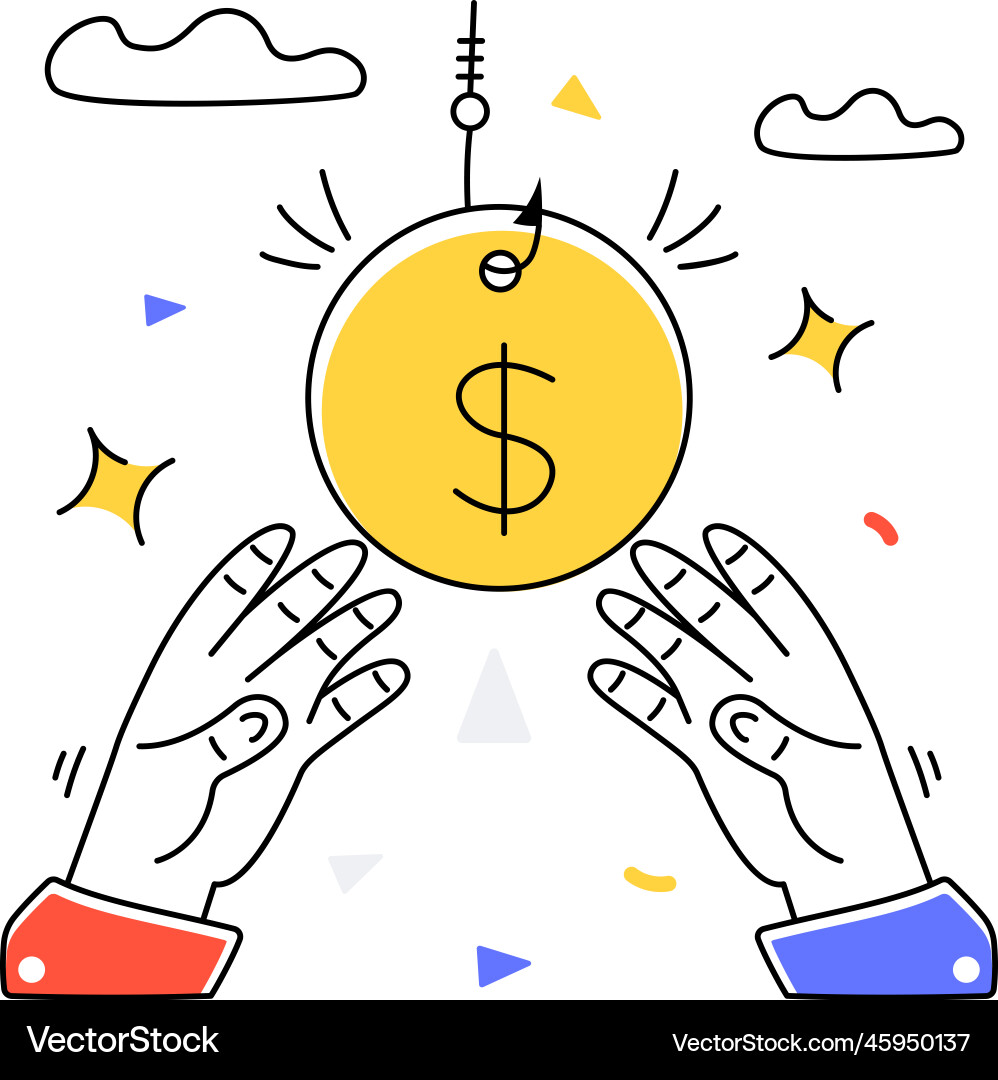 Money scam Royalty Free Vector Image - VectorStock