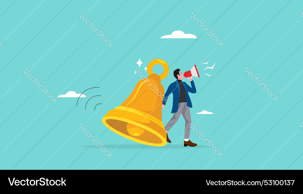 Notification or announcement follow up customers Vector Image