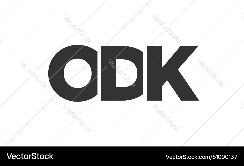 Odk logo design template with strong and modern Vector Image