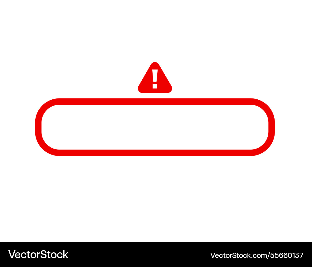 Warnzeichen mit Ausrufzeichen und rot Lizenzfreier Vektor